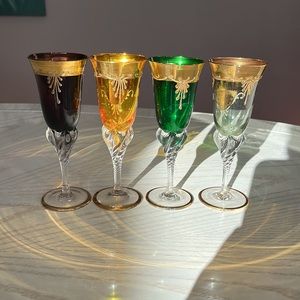 bohemian czech | Dining | Czech Hand Painted Glass Cocktail Set | Poshmark